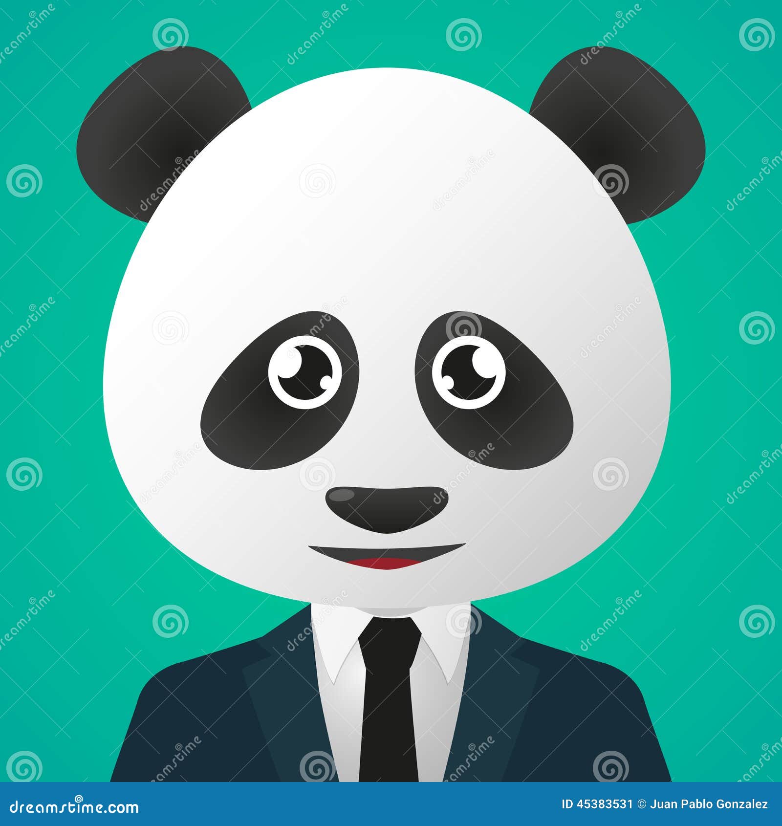Terno Vestindo Do Avatar Da Panda Ilustração Stock - Ilustração de ...
