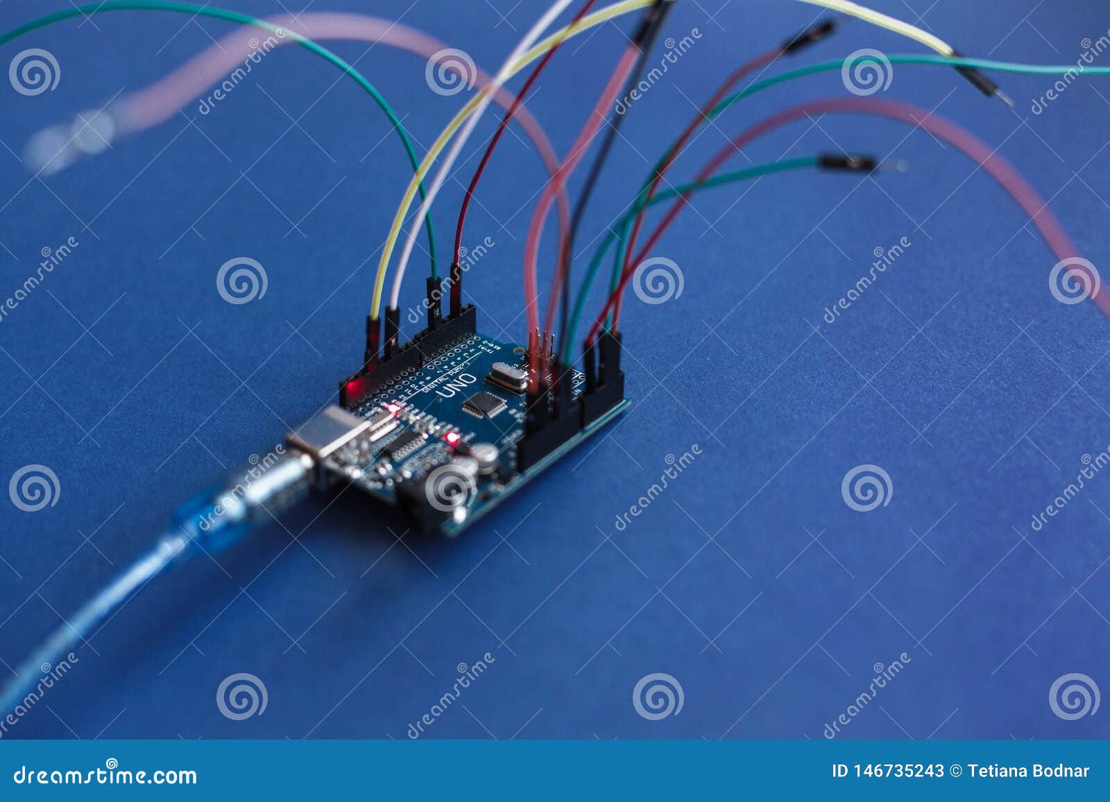TERNOPIL, UKRAINE - May 5, 2019: Arduino Uno Board Micro Controller for the Development of ...