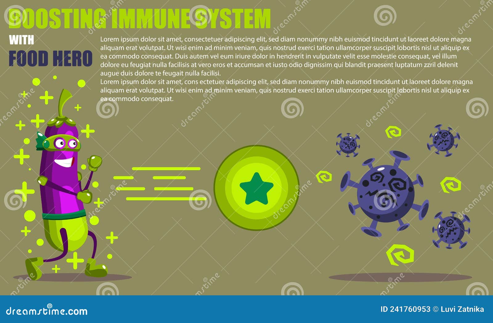 Boosting Immune System with Food Stock Vector - Illustration of ...