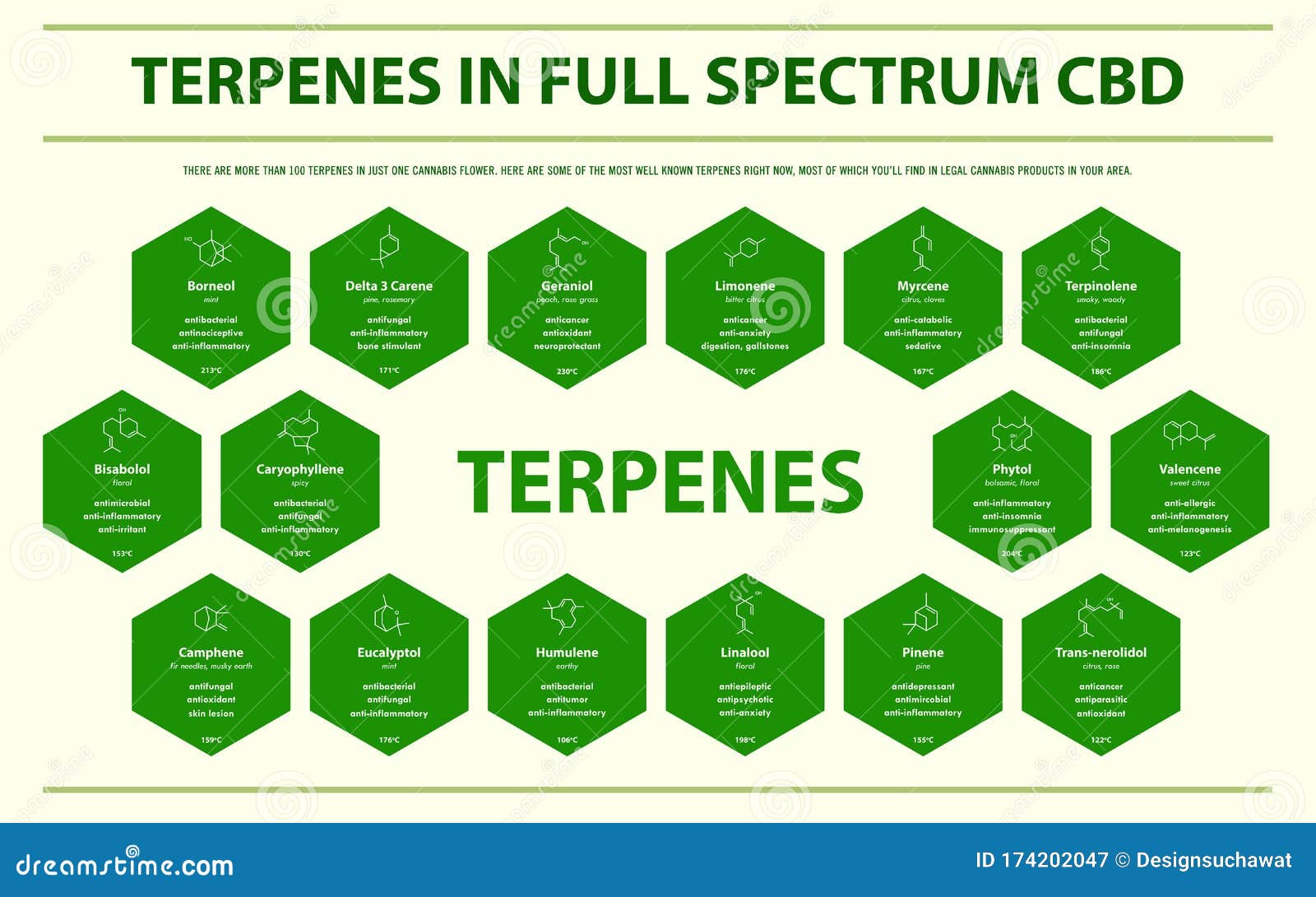 Terpenes in Full Spectrum CBD with Structural Formulas Horizontal ...
