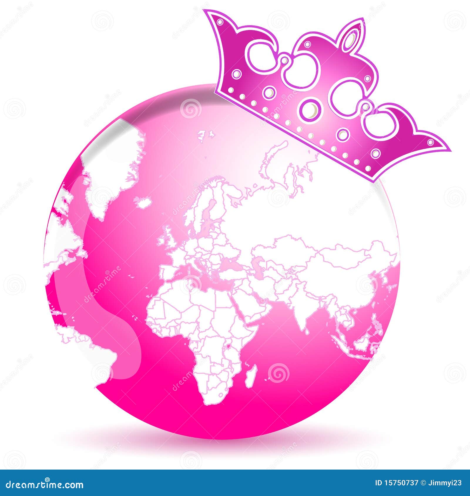 Terra cor-de-rosa ilustração do vetor. Ilustração de globo - 15750737