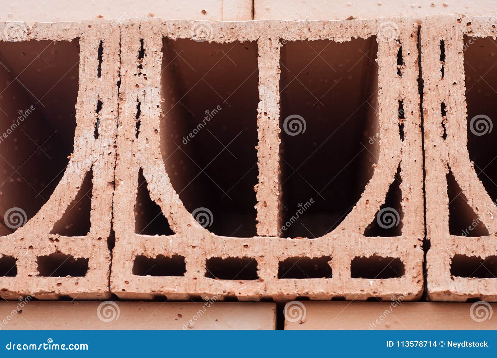 Terra Cotta Bricks Pile in Construction Site Stock Photo - Image of ...