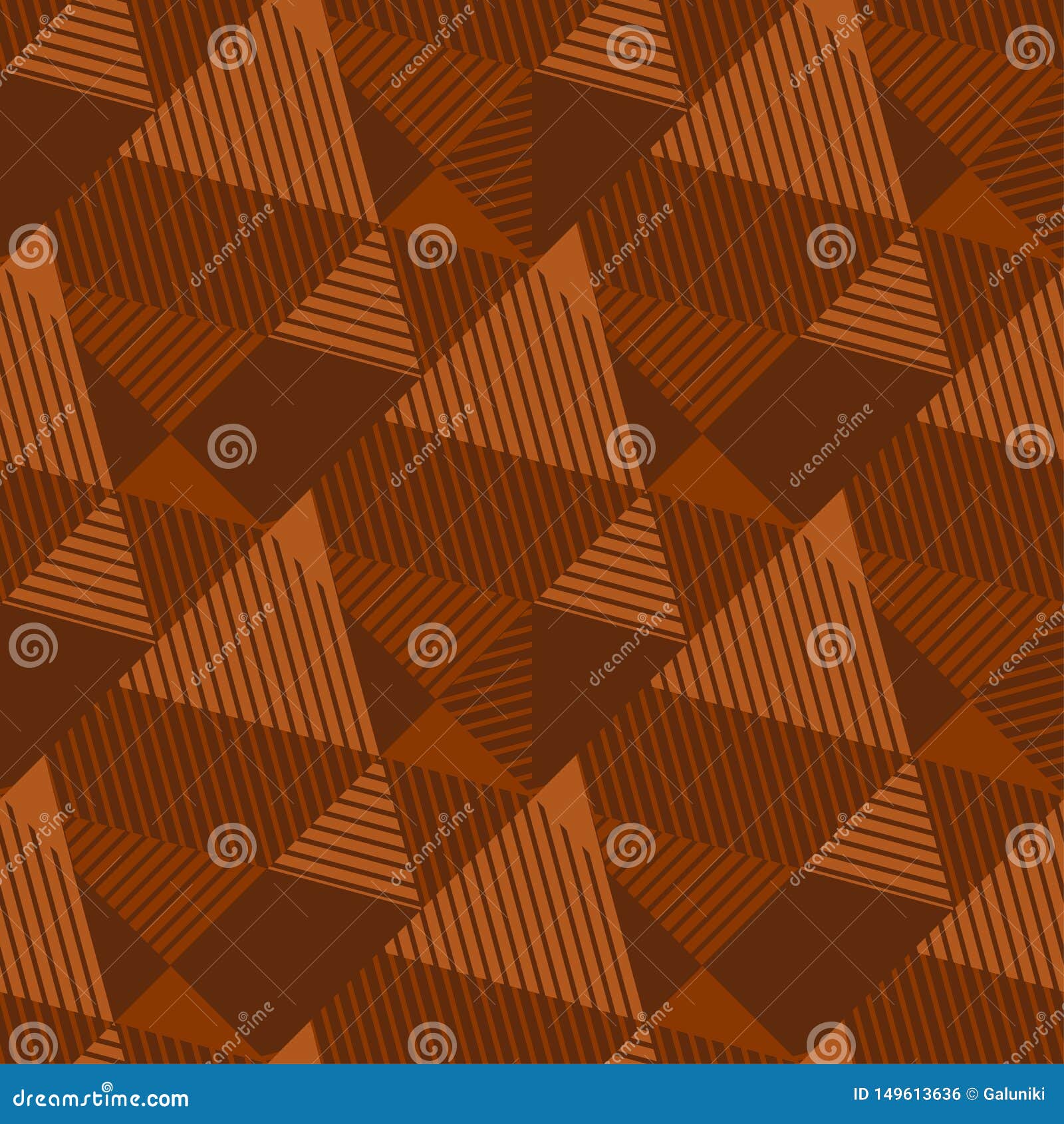 Terra-cotta Natural Color Geometric Seamless Pattern Stock Vector ...