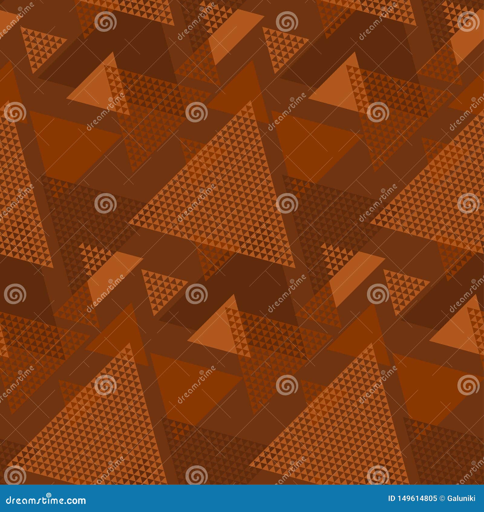 Terra-cotta Natural Color Geometric Seamless Pattern Stock Vector ...