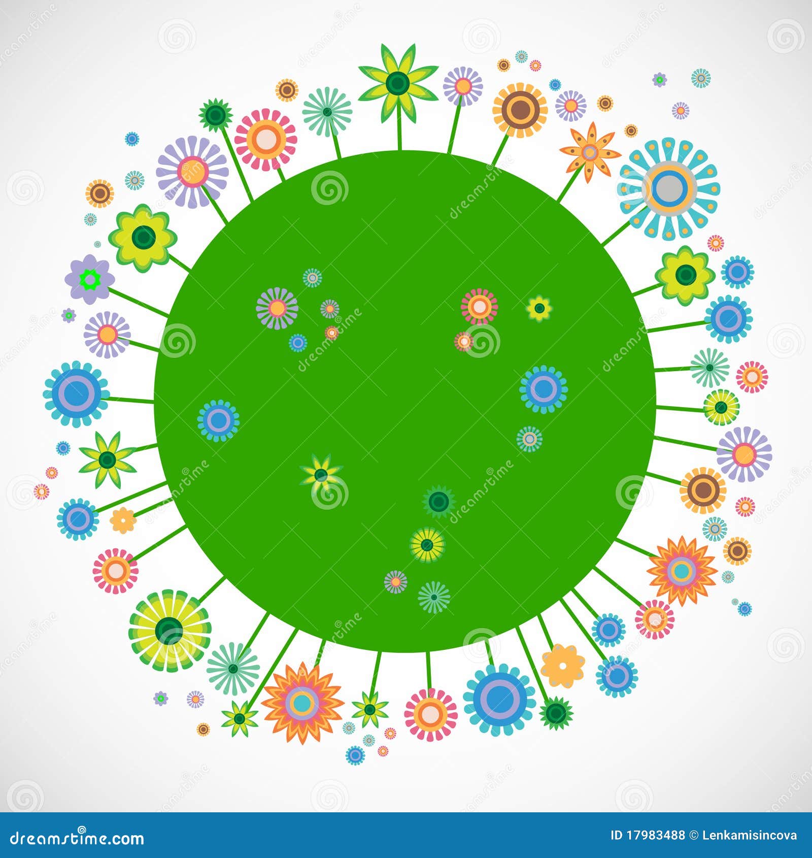 Terra da flor ilustração do vetor. Ilustração de projeto - 17983488