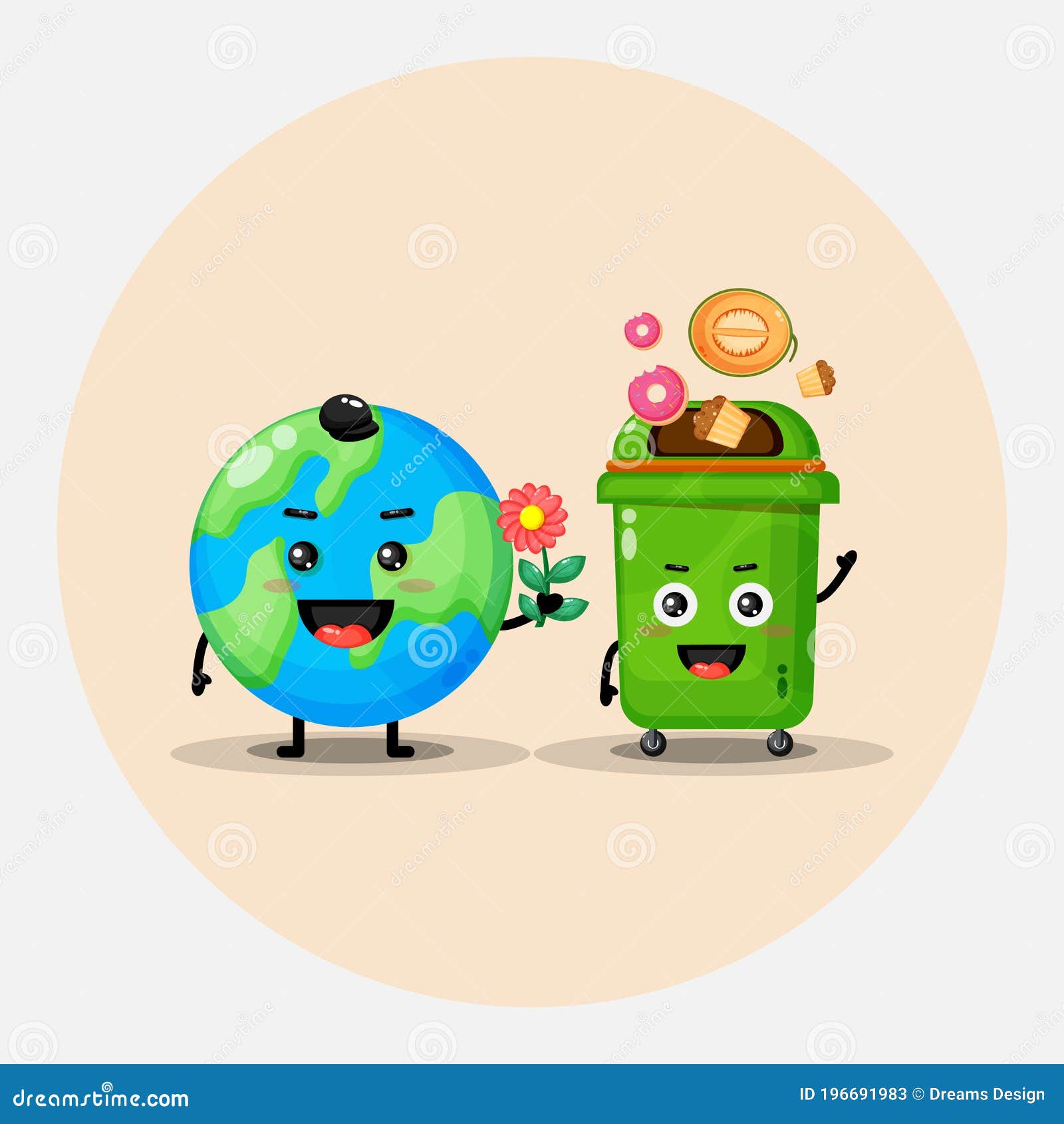 Terra E Lixeira Bonitinha De Mascote Ilustração Stock - Ilustração de ... Terra E Lixeira Bonitinha De Mascote Ilustração Stock - Ilustração de ...