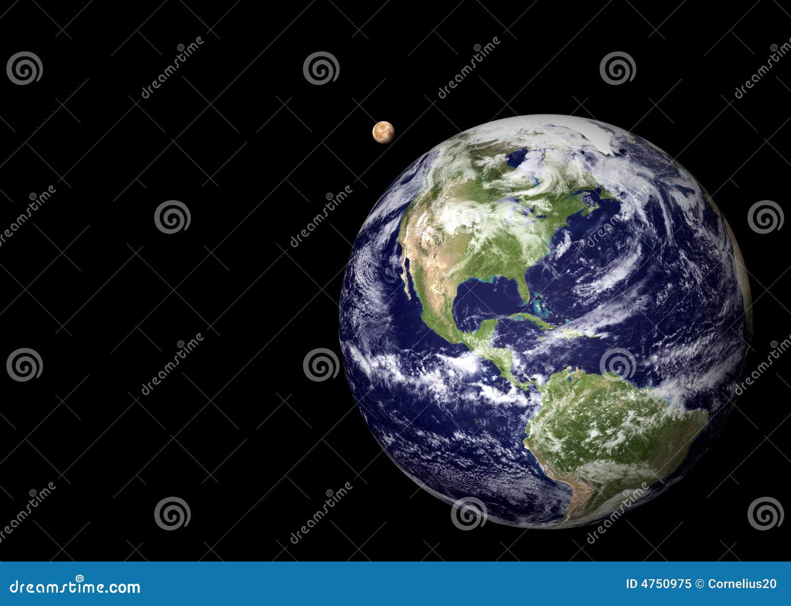 Terra e lua imagem de stock. Imagem de vista, planeta - 4750975