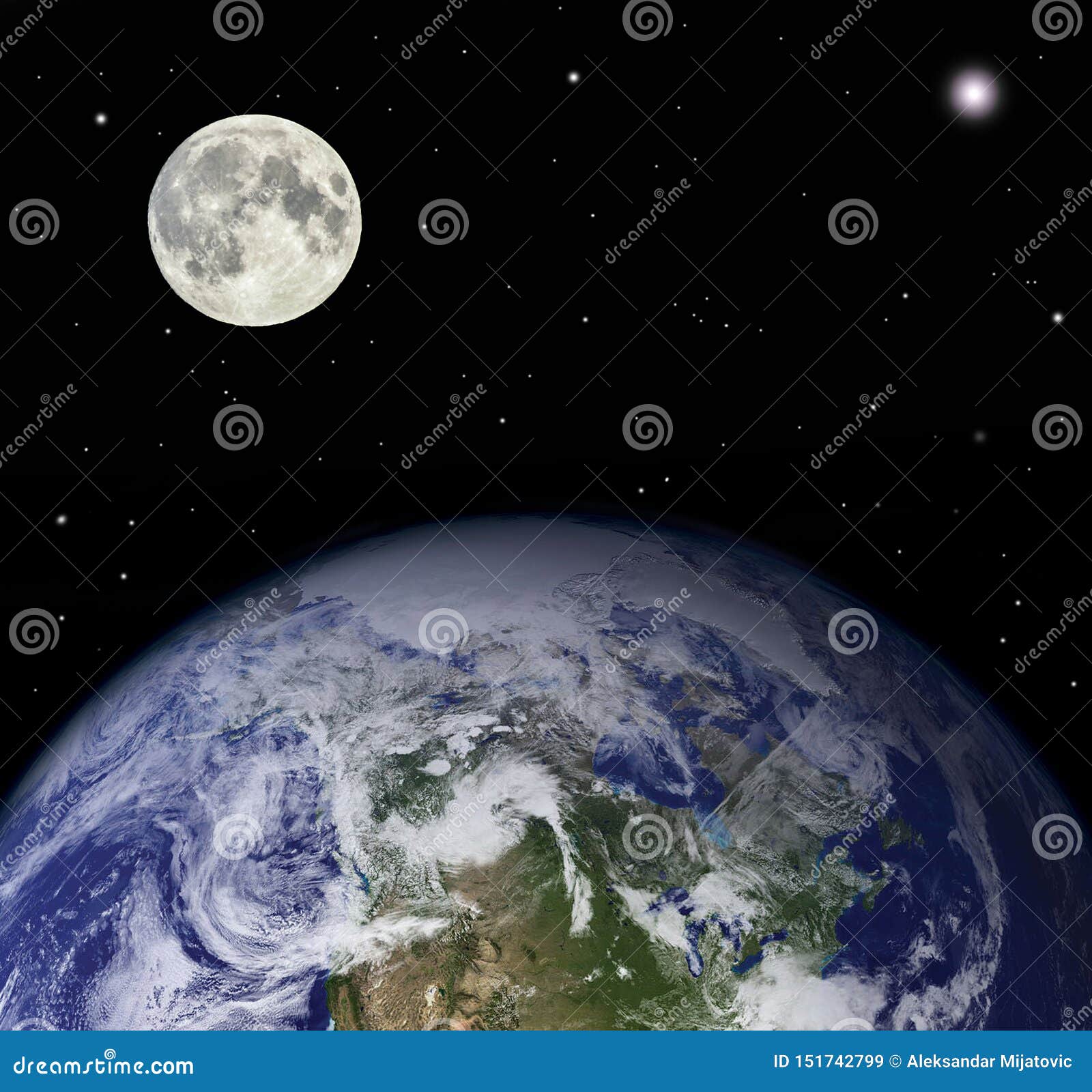 Terra E Lua Do Planeta - Os Elementos Desta Imagem Forneceram Pela NASA ...