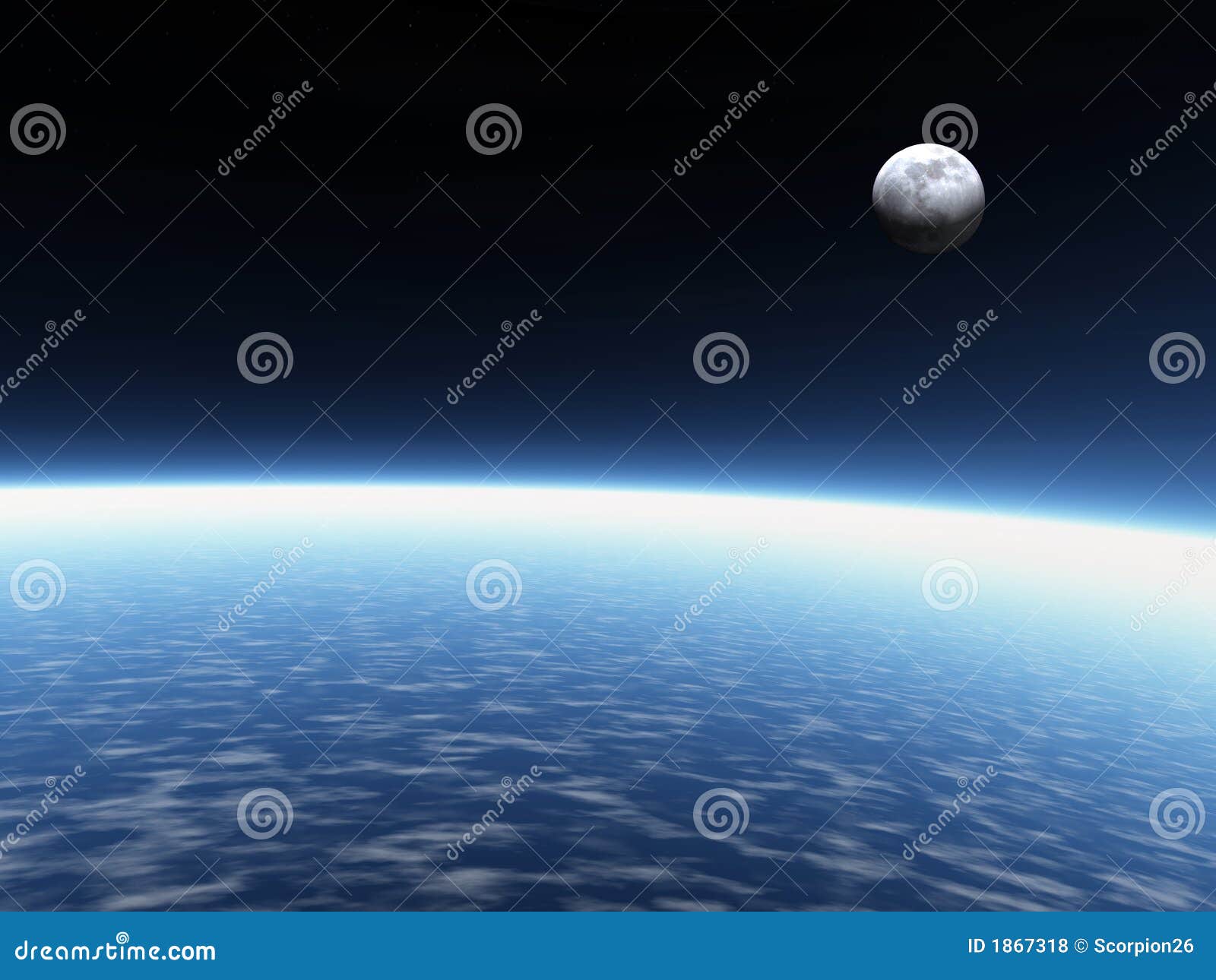 Terra e luna illustrazione di stock. Illustrazione di atmosfera - 1867318