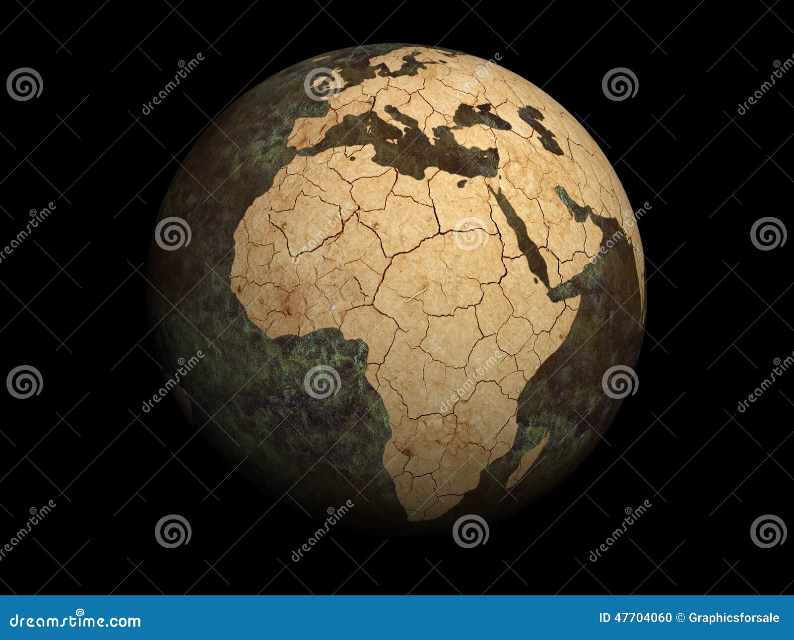 Terra seca do planeta ilustração stock. Ilustração de campo - 47704060