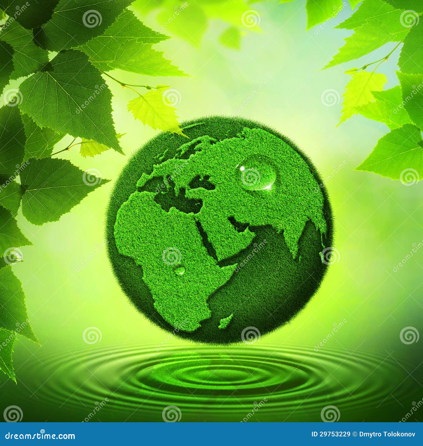 Terra verde. ilustração stock. Ilustração de harmonia - 29753229