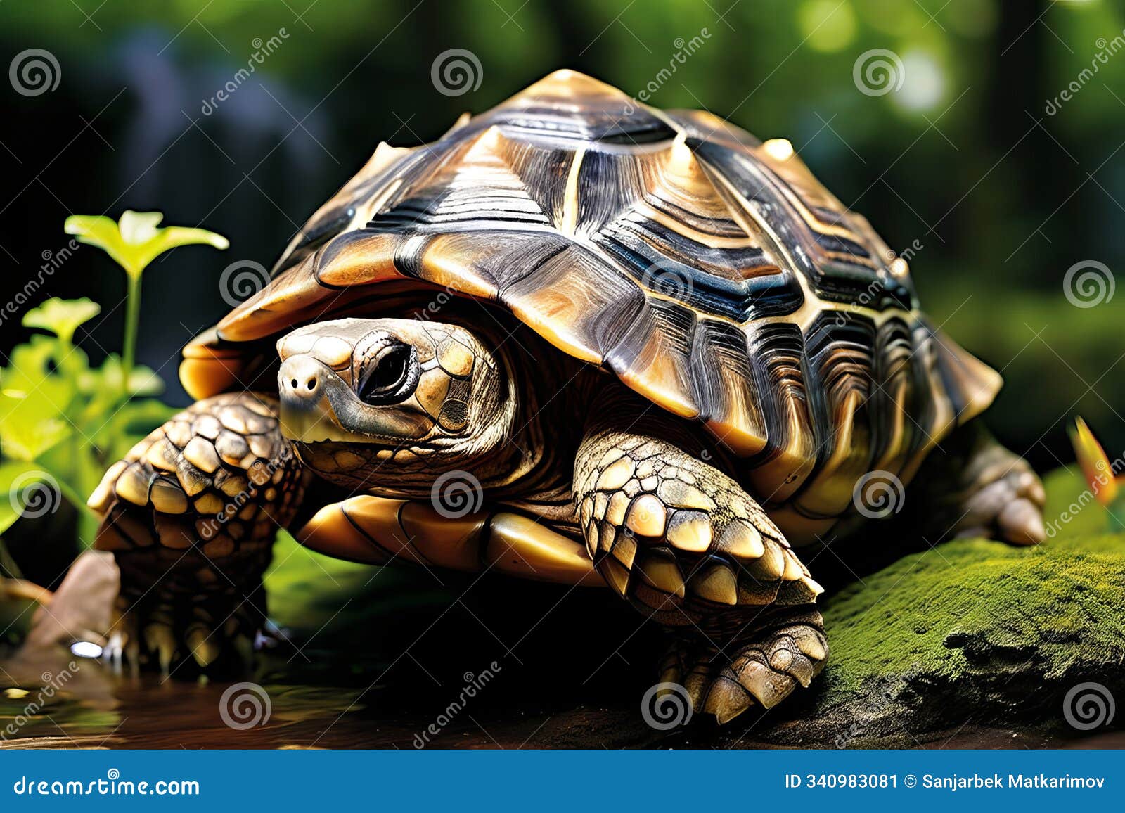 Terra is a Wise Tortoise with a Shell that Resembles a Miniature Stock ...