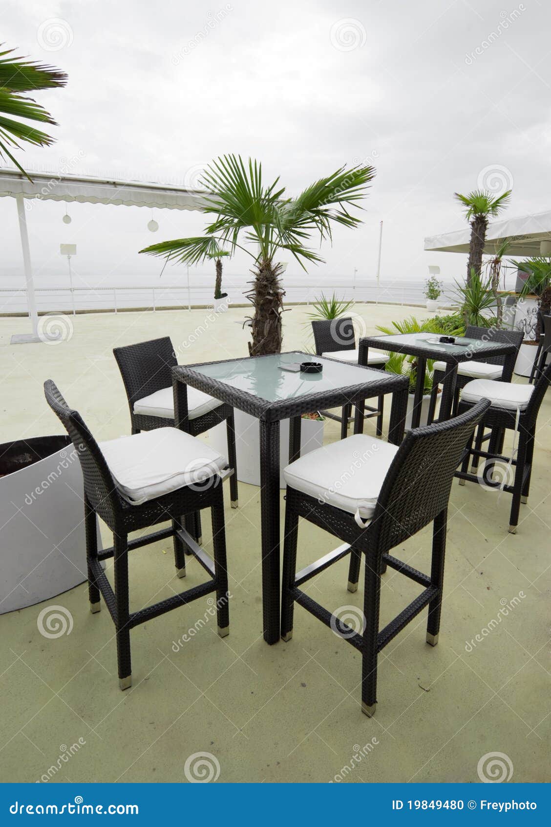 Terrace bar 2 stock photo. Image of palm, hotel, clean - 19849480