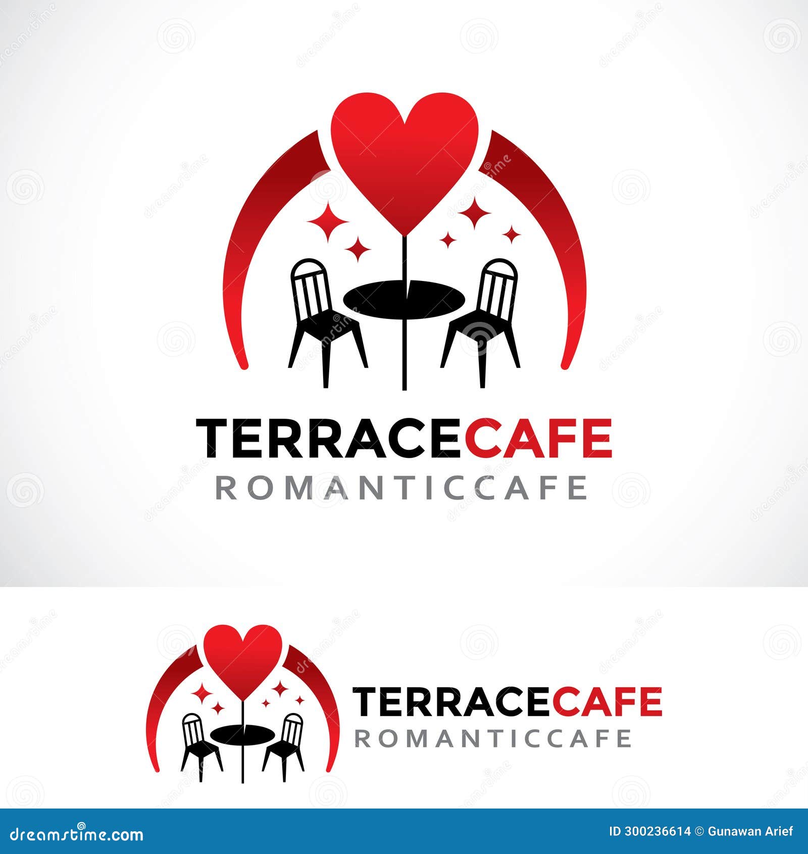 Terrace Cafe Line Art Logo , With Emblem Vector Illustration Design ...