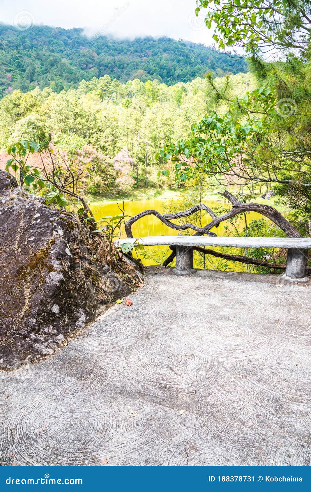 Terrace in the forest stock image. Image of landmark - 188378731