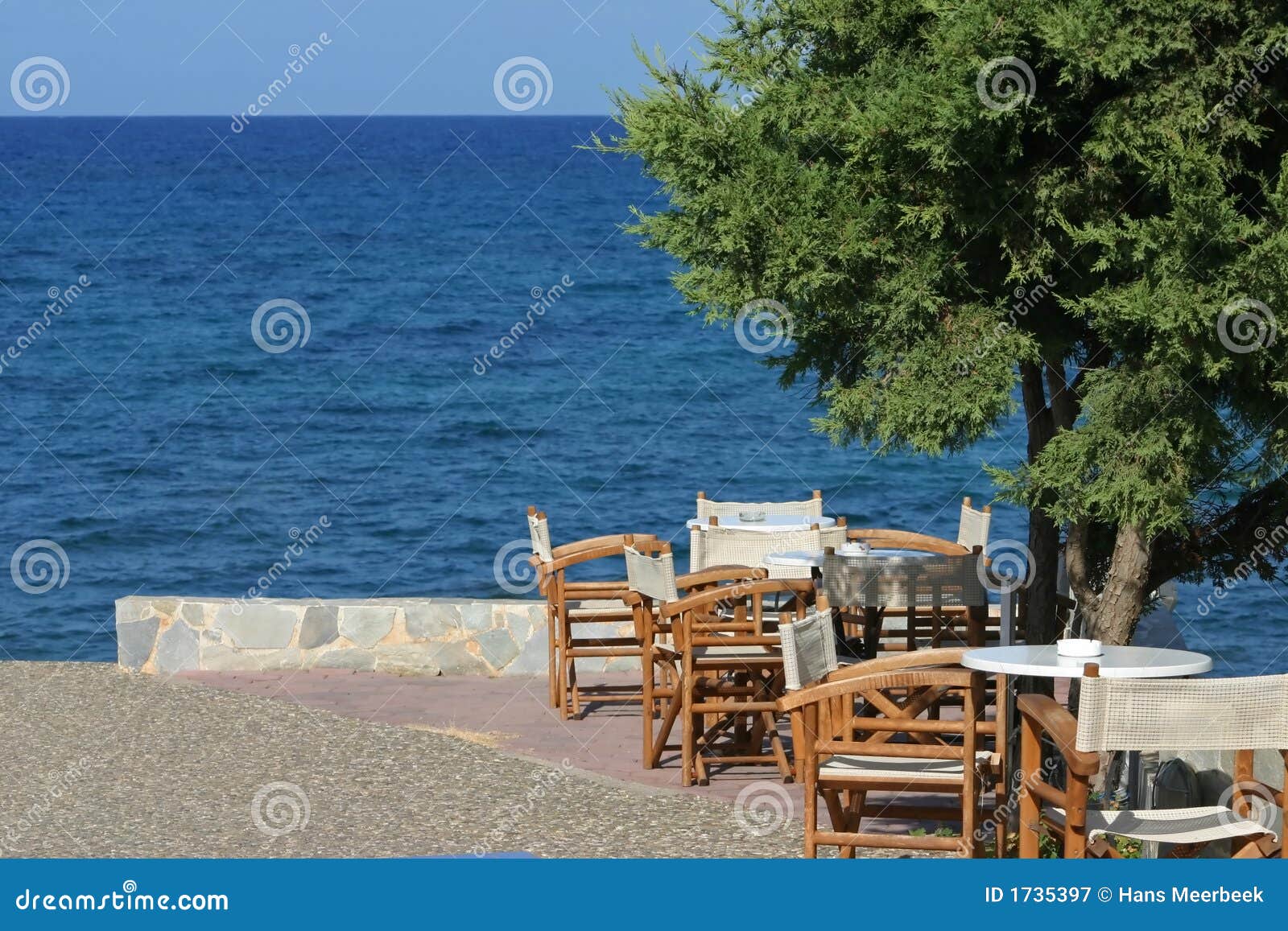 Terrace in Greece stock image. Image of terrace, chair - 1735397