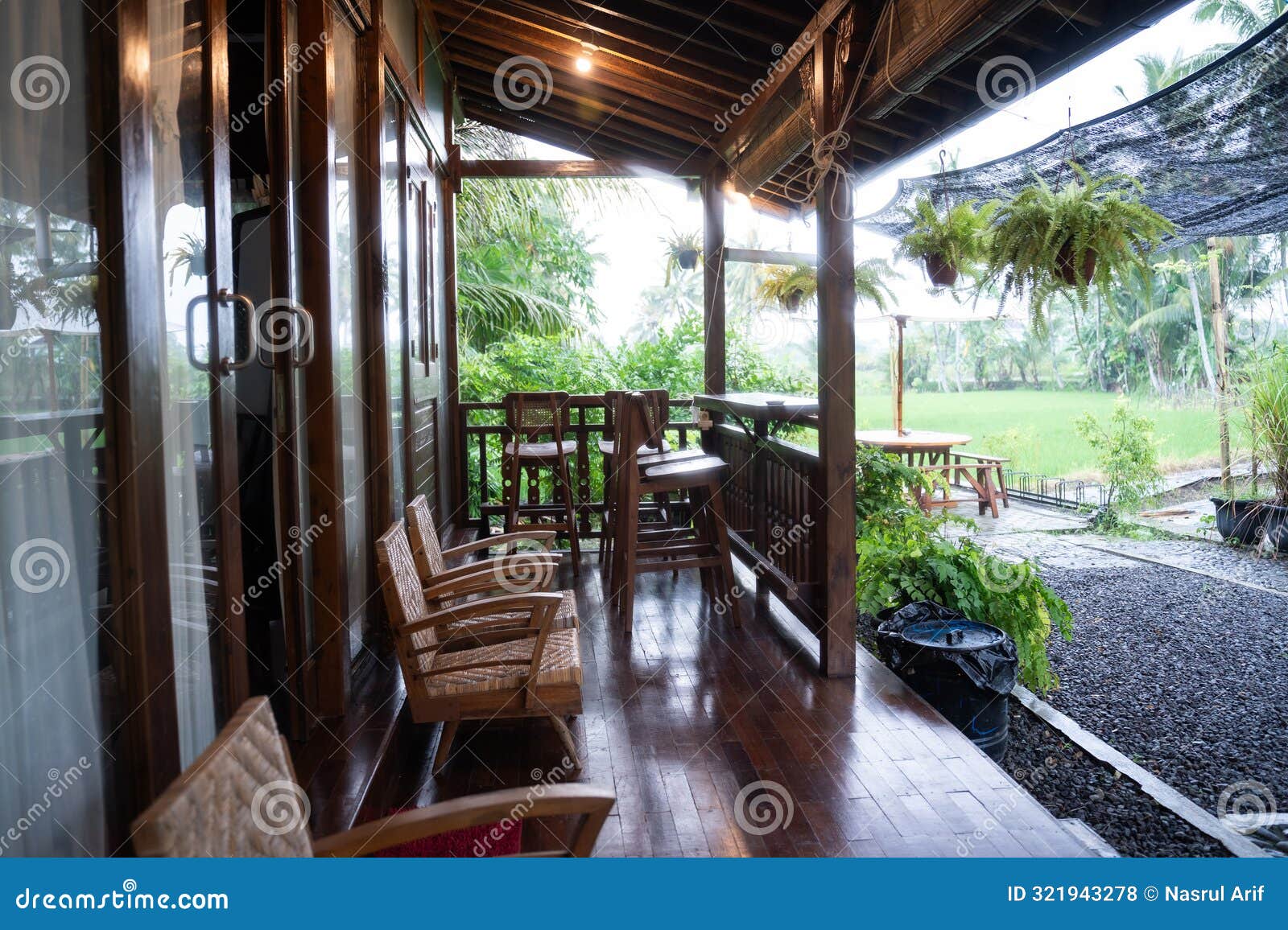 Terrace House with Classic or Traditional Design Stock Photo - Image of ...
