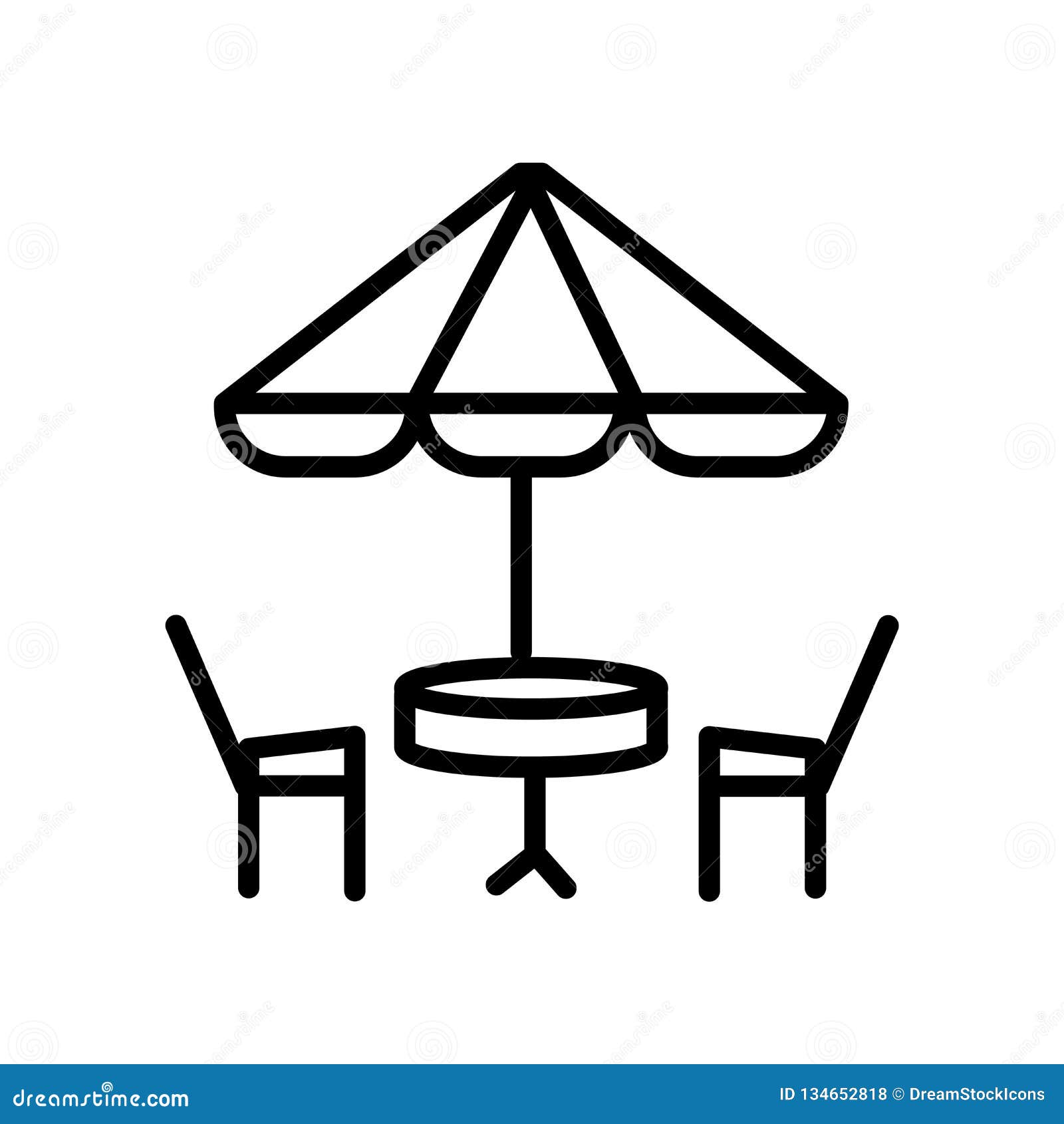 Terrace Icon Vector Isolated on White Background, Terrace Sign , Line ...