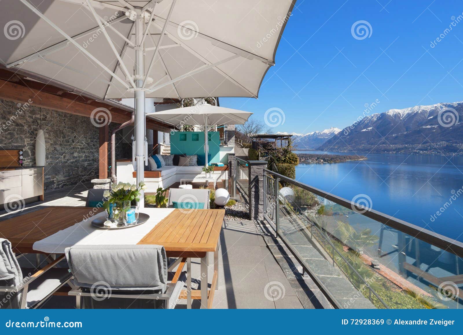 Terrace Of A Luxury House Royalty-Free Stock Image | CartoonDealer.com ...
