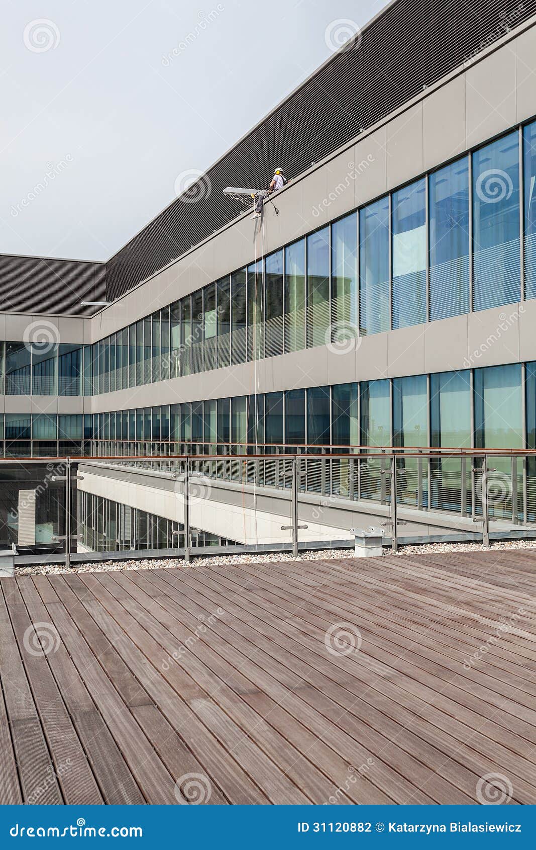 Terrace of an Office Building Stock Photo - Image of exterior, building ...