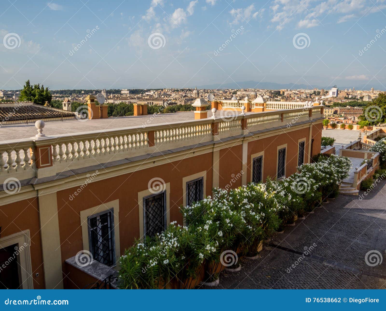 Terrace on Rome stock photo. Image of churches, awesome - 76538662