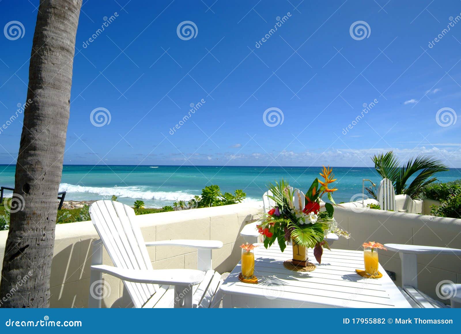 Terrace with sea view stock photo. Image of north, quintana - 17955882