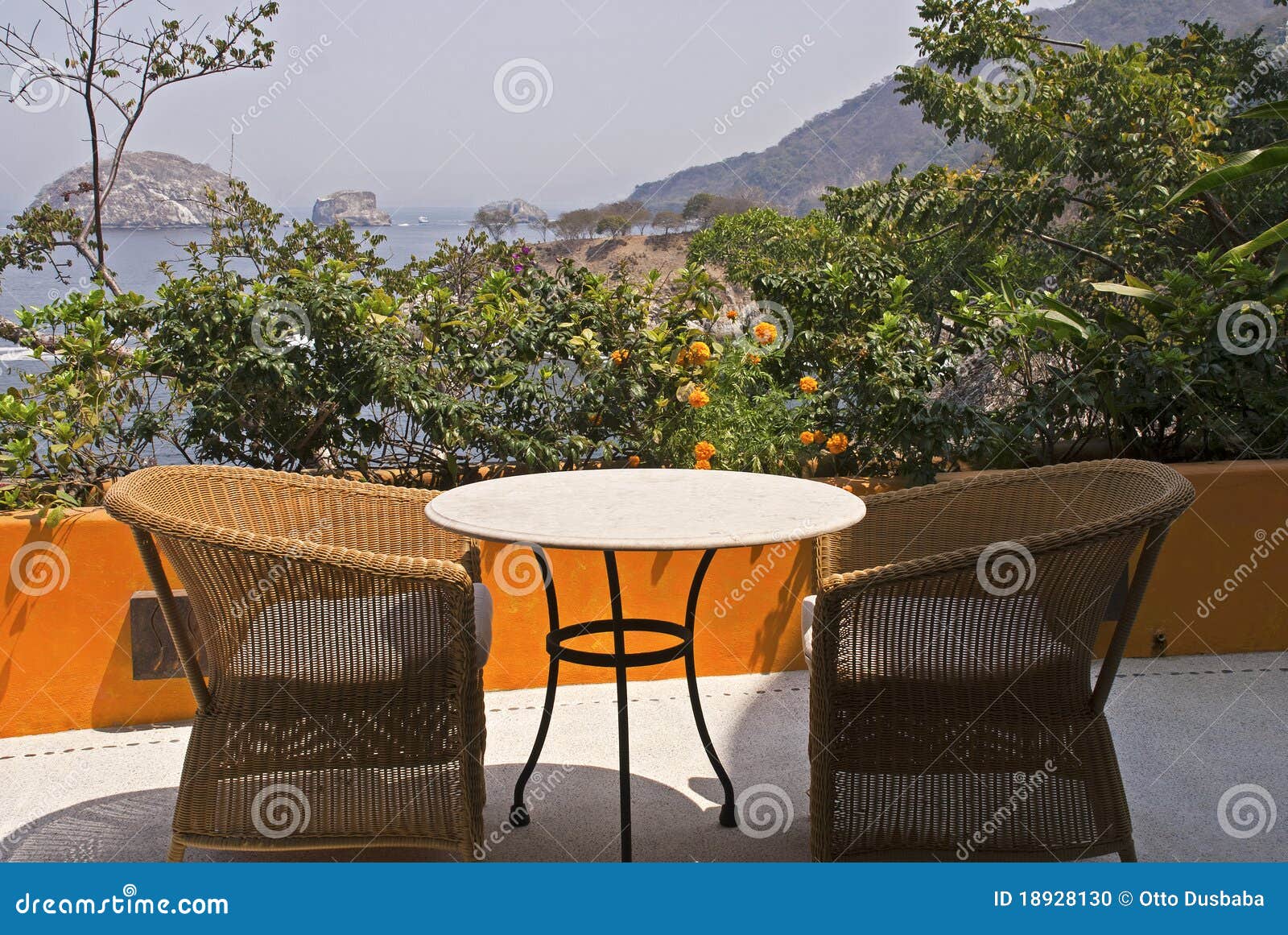 Terrace Setting in the Tropics Stock Photo - Image of terrace, outdoor ...