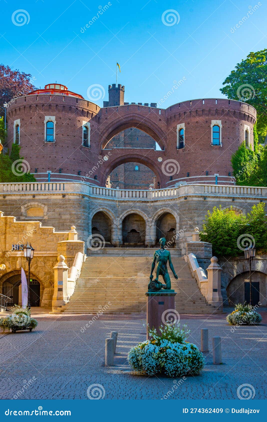 Terrace Stairs in Swedish Town Helsingborg Stock Image - Image of ...