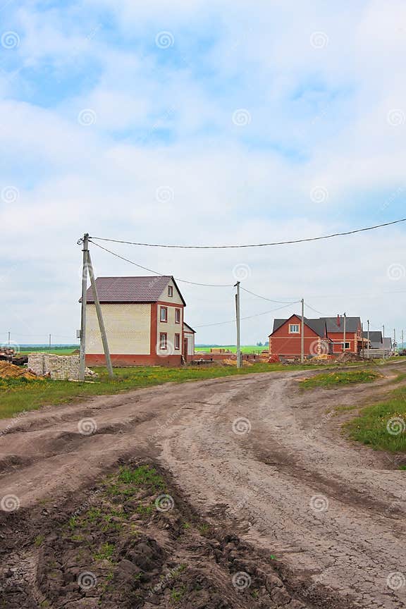 Terrace and Street Under Construction Stock Image - Image of ground ...