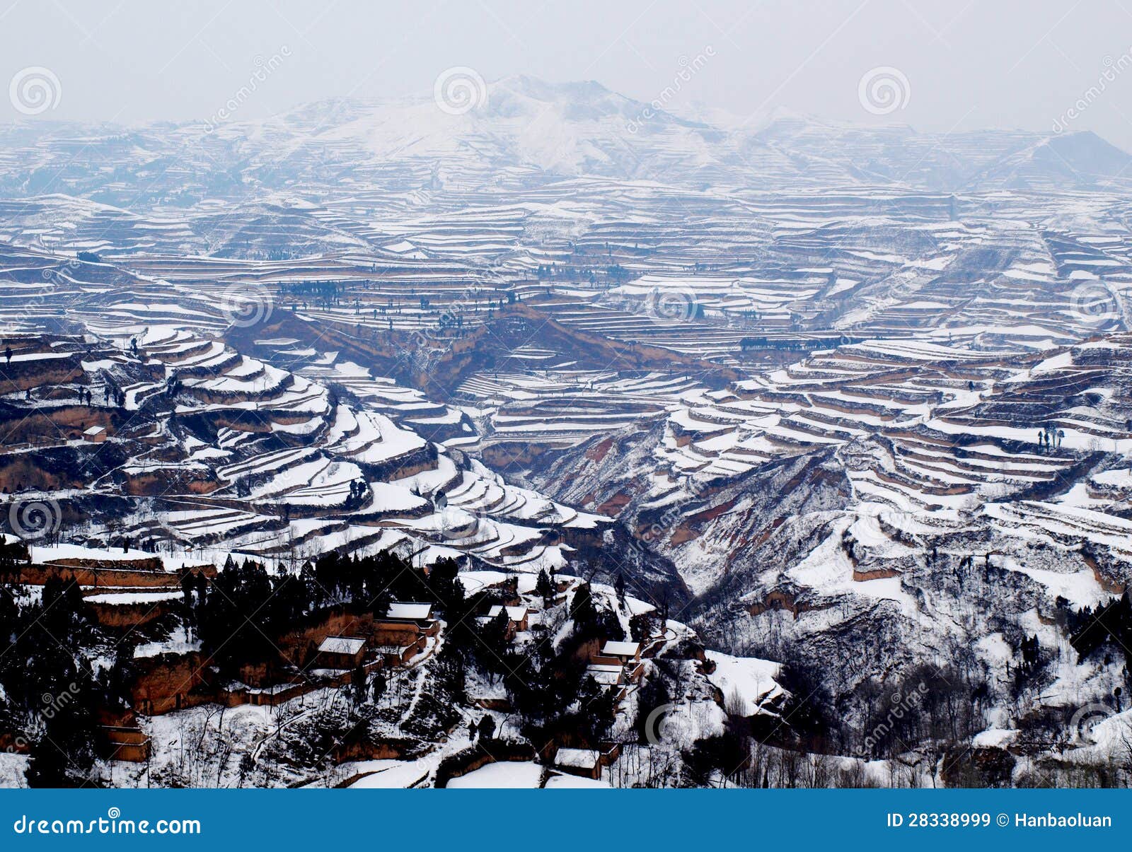 Terraced field of snow stock image. Image of north, beautiful - 28338999
