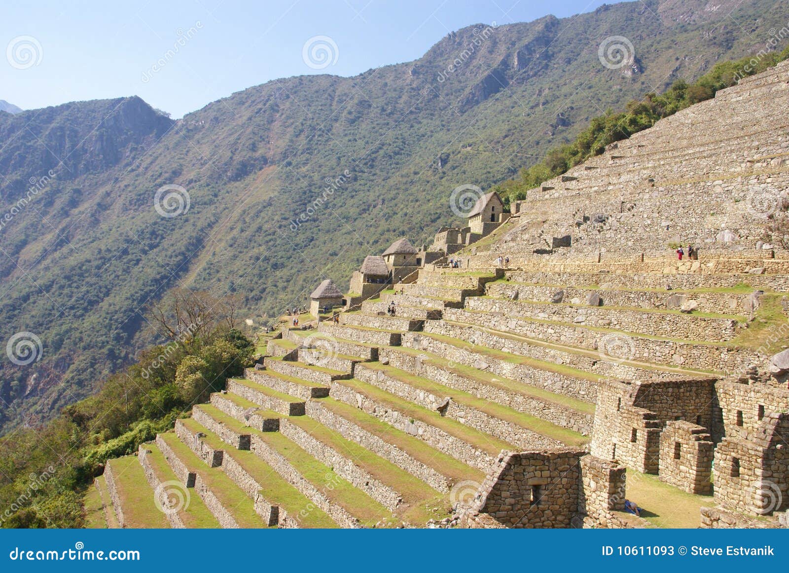 Terraced Fields and Guardian Huts Stock Image - Image of inca, mountain ...