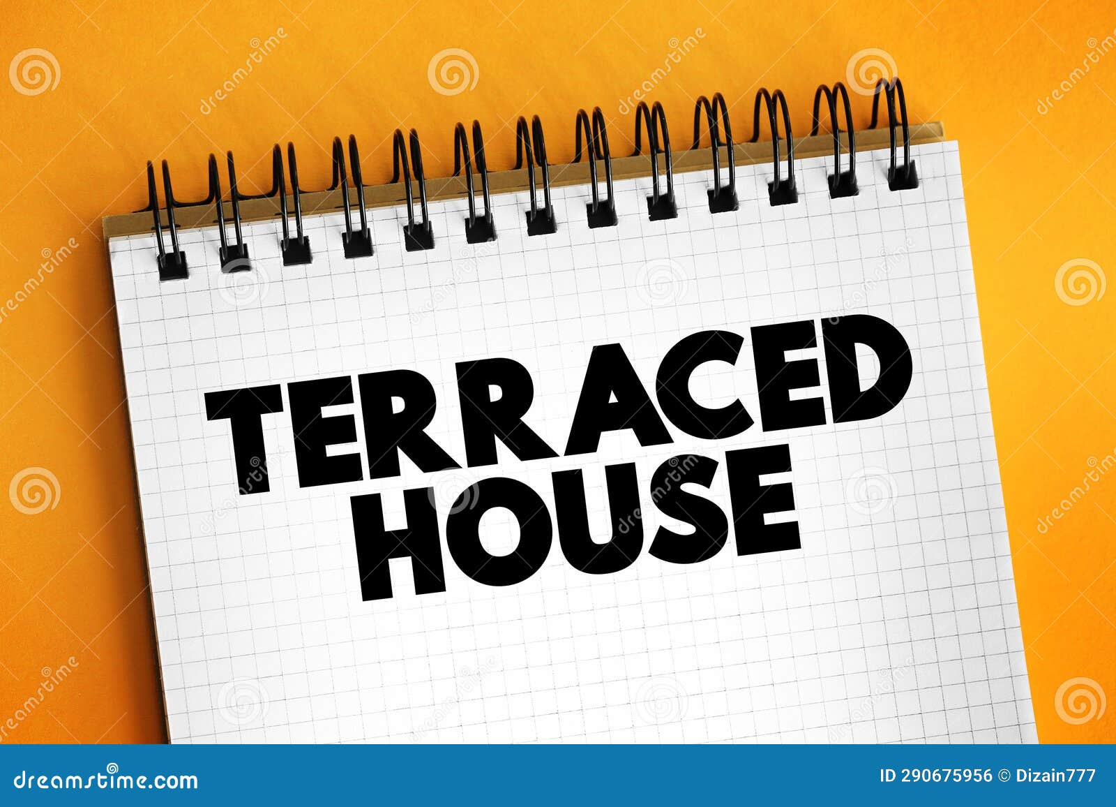 Terraced House is a Form of Medium-density Housing, Text Concept for ...