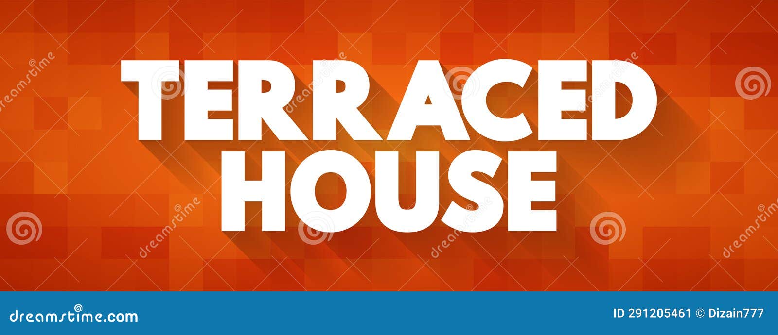 Terraced House is a Form of Medium-density Housing, Text Concept for ...