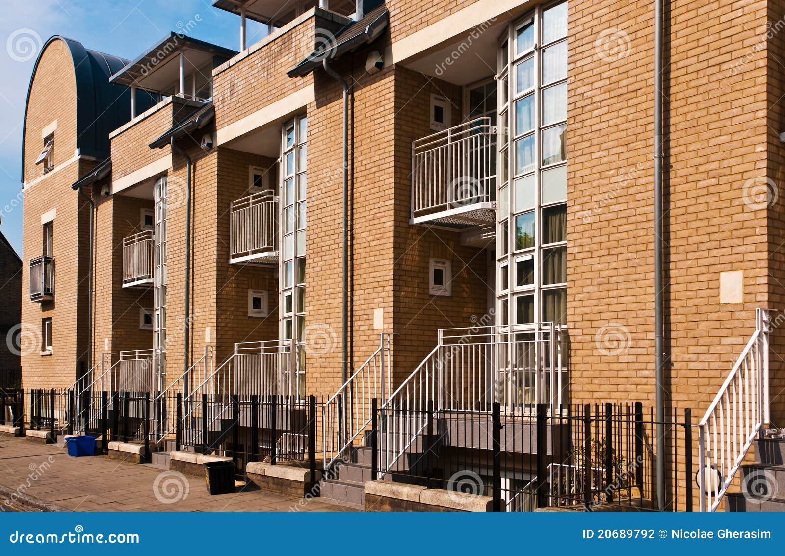 Terraced houses stock photo. Image of residential, brick - 20689792