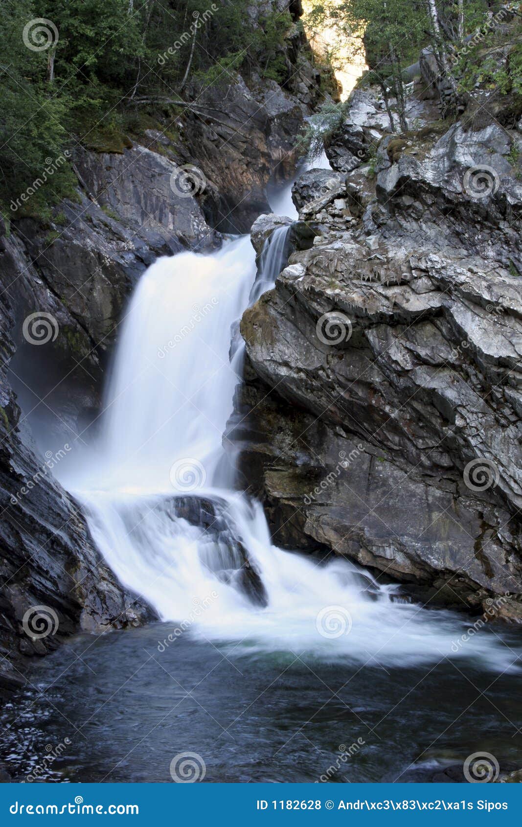Terraced Waterfall in Norway Stock Photo - Image of forest, norway: 1182628