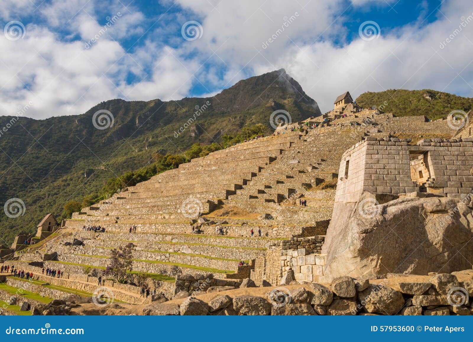 Terraces in Machu Picchu editorial image. Image of mountain - 57953600