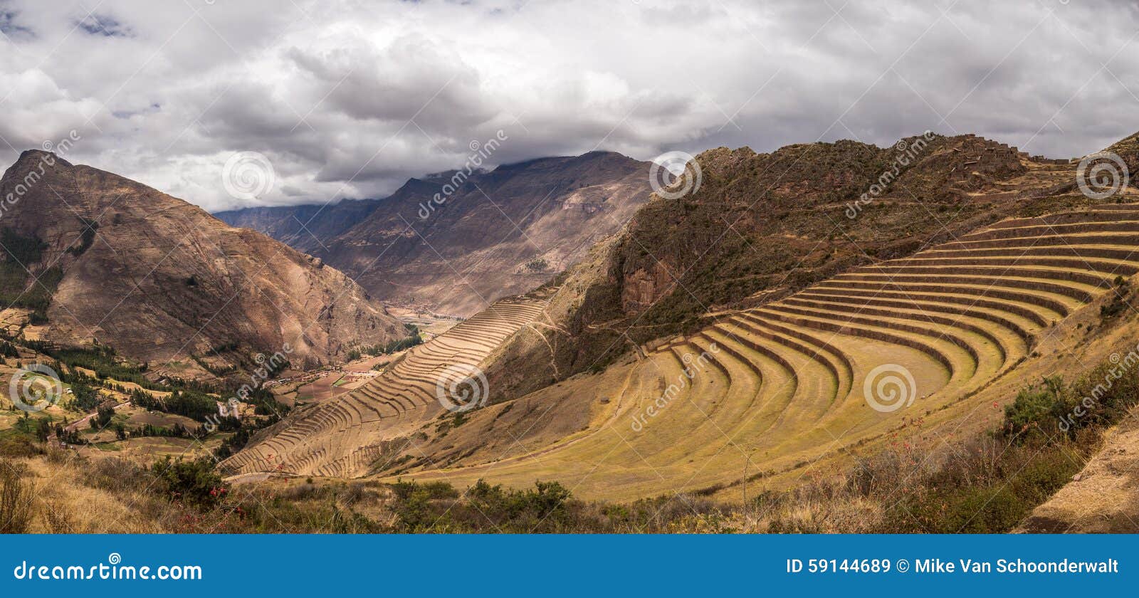 Terraces in the mountains stock image. Image of erosion - 59144689