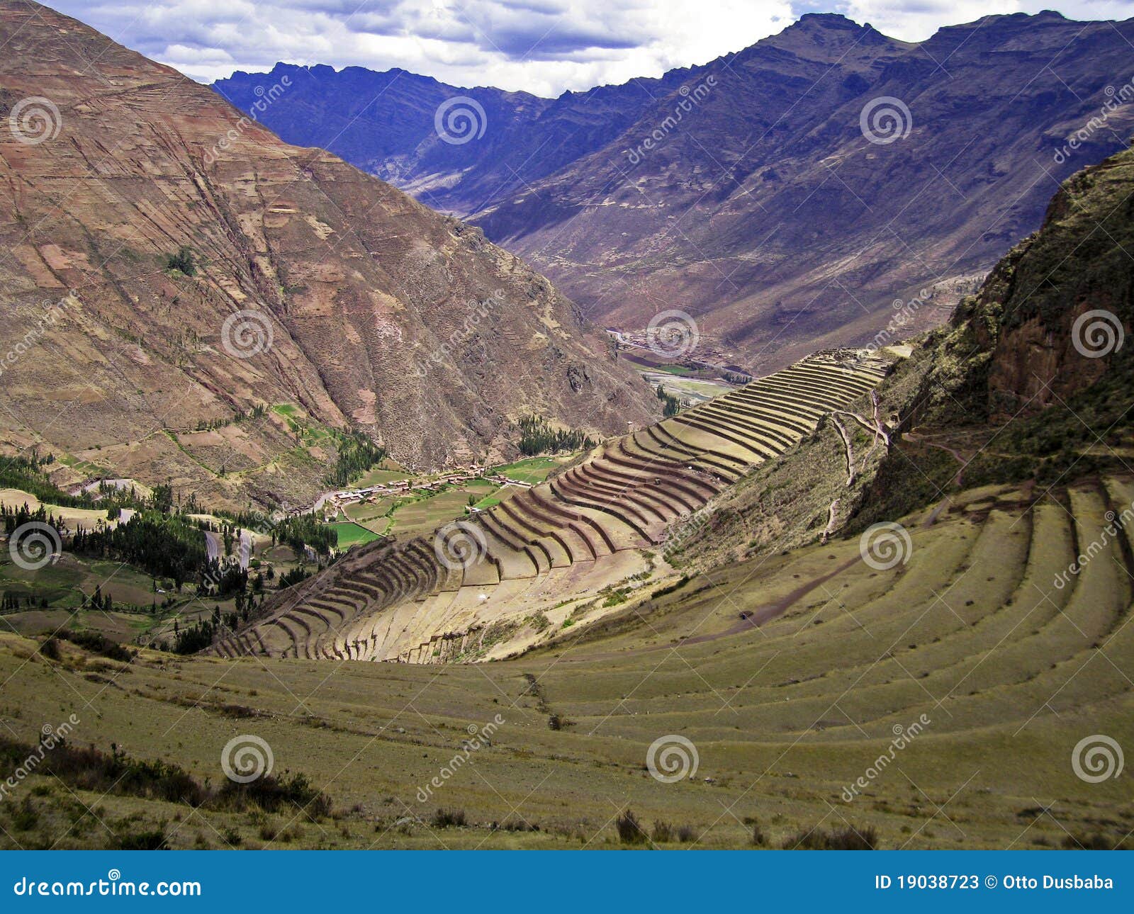 Terraces in the Peruvian Andes Stock Image - Image of south, urubamba ...