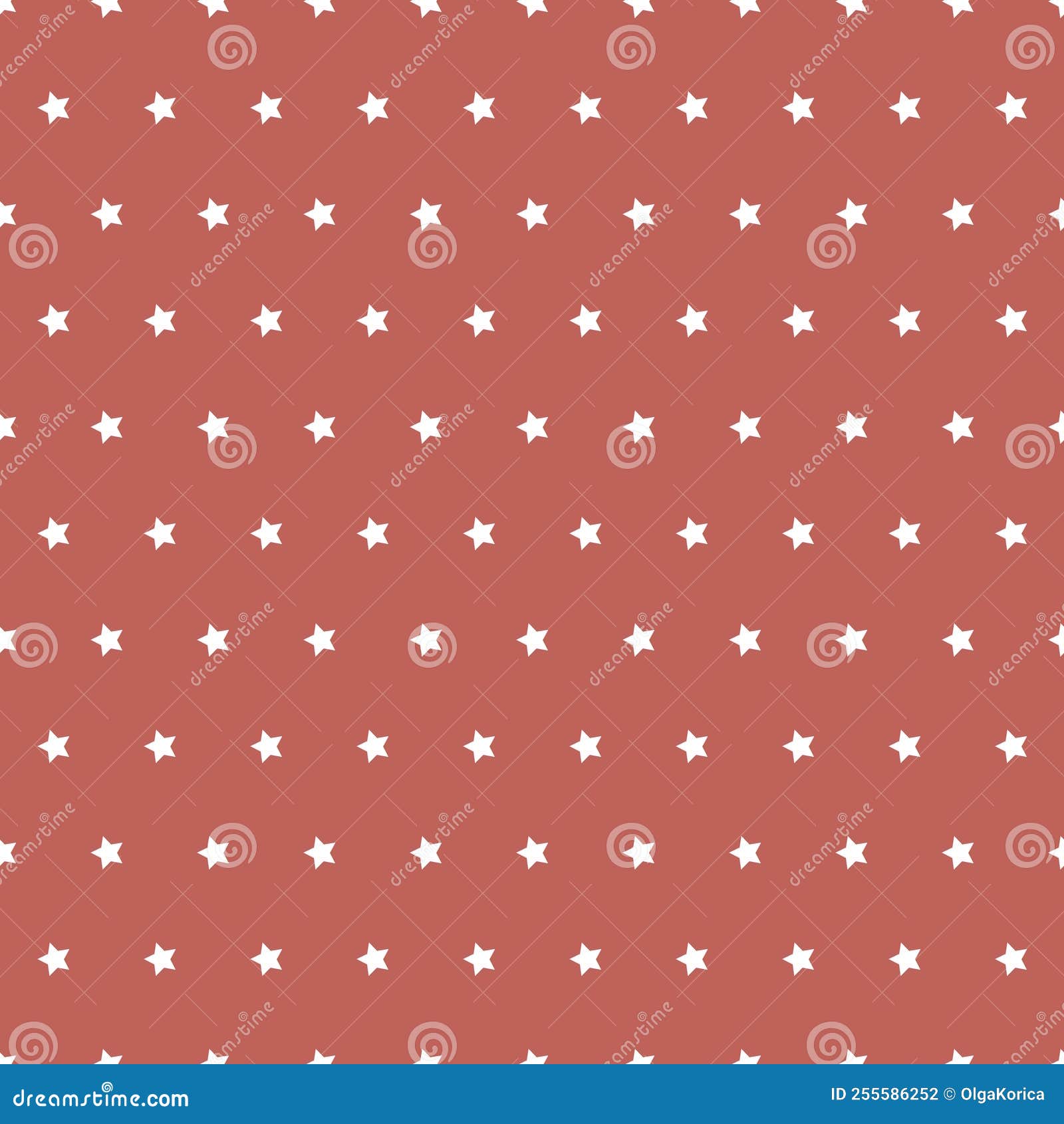 Terracotta Brick Color Star Seamless Pattern, Creative Background Stock ...