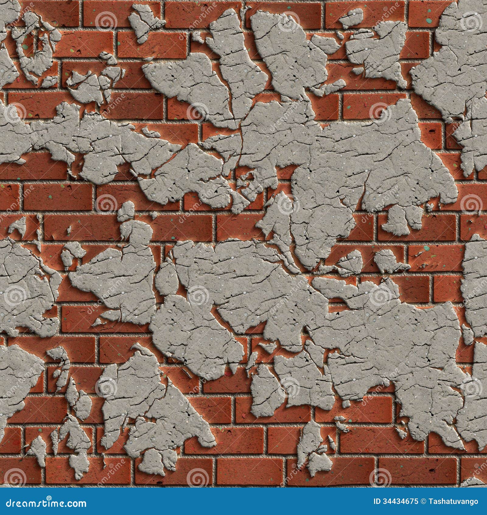 Terracotta Brick Wall. Seamless Tileable Texture. Royalty-Free Stock ...