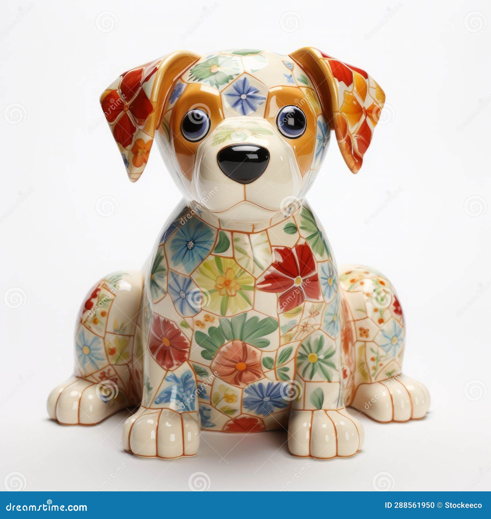 Handmade Ceramic Puppy Flowerpot with Exquisite Detail Stock ...