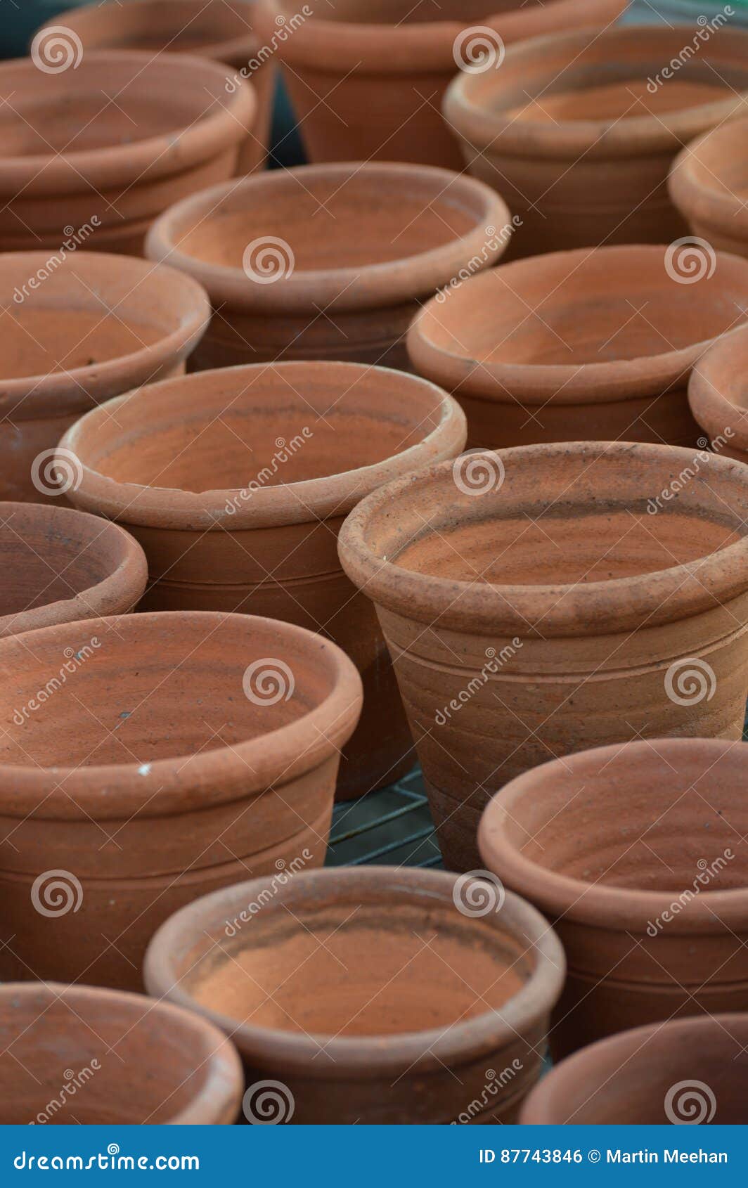 Terracotta Garden Plant Pots. Stock Photo - Image of earthenware, clay ...