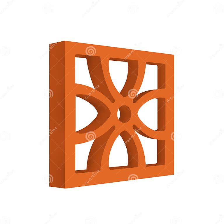 Terracotta Jali Architectural Elevationfor Wall Decor Tile. Stock ...