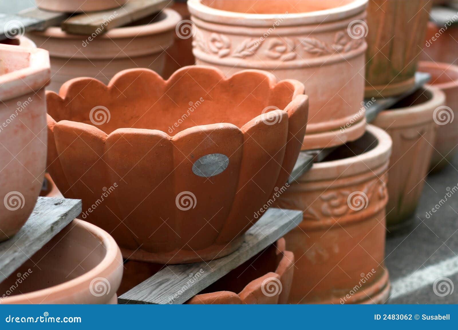 Terracotta plant pots stock photo. Image of planting, gardening - 2483062