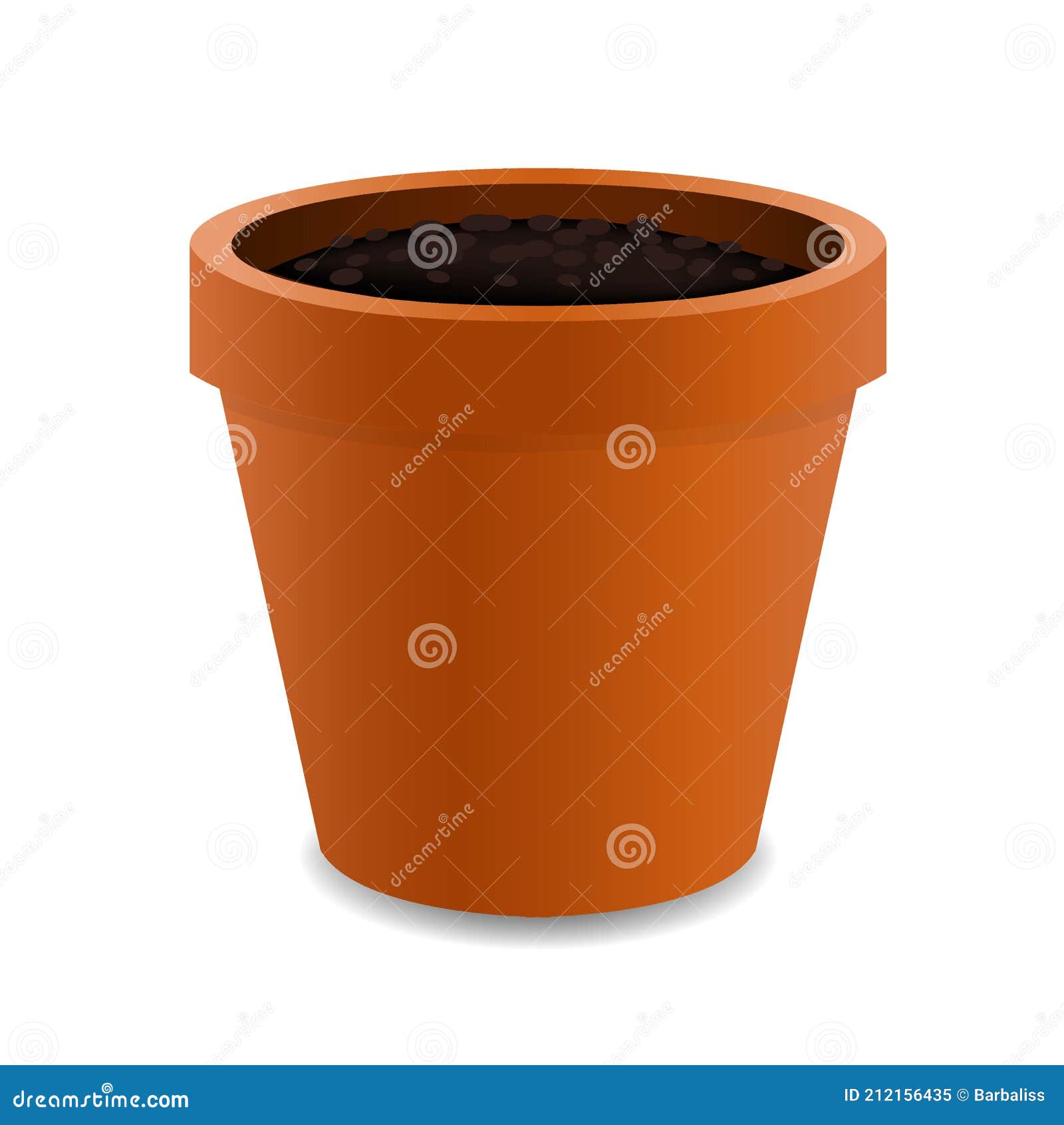 Terracotta Pot stock vector. Illustration of flowerpot - 212156435