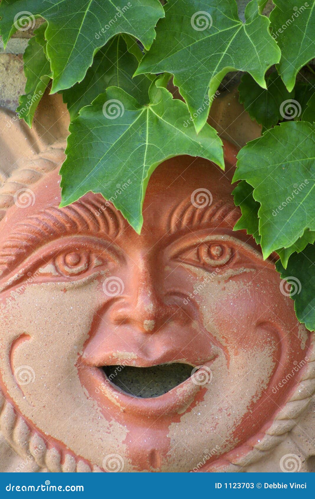 Terracotta sunshine man stock image. Image of person, closeup - 1123703