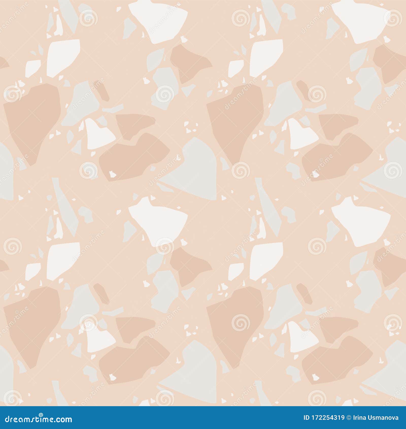 Terracotta Terrazzo Seamless Pattern in Minimal Trendy Style Stock ...