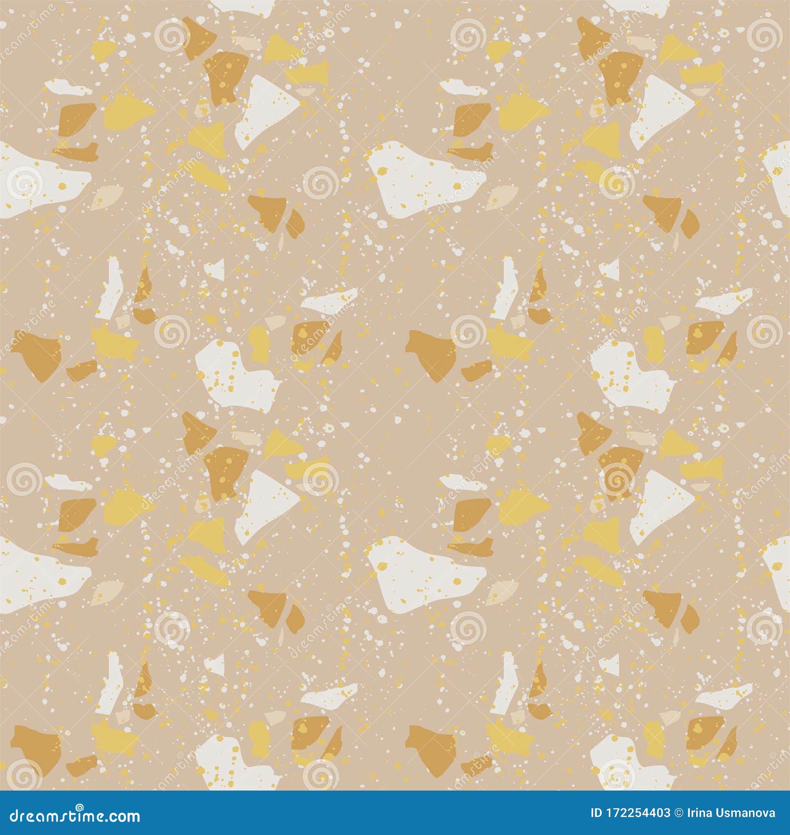 Terracotta Terrazzo Seamless Pattern in Minimal Trendy Style Stock ...