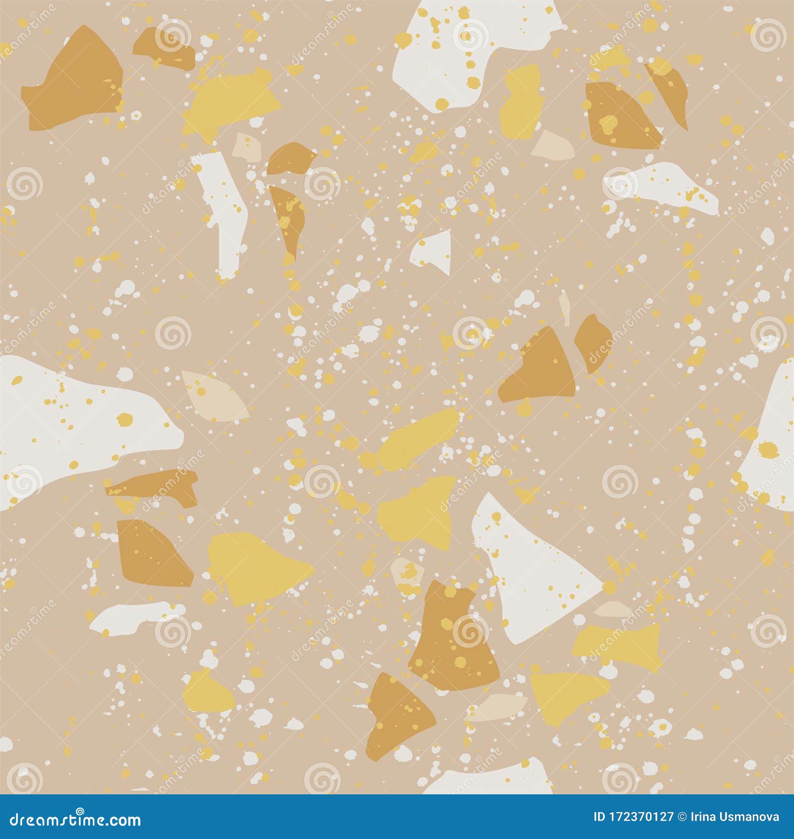 Terracotta Terrazzo Seamless Pattern in Minimal Trendy Style Stock ...