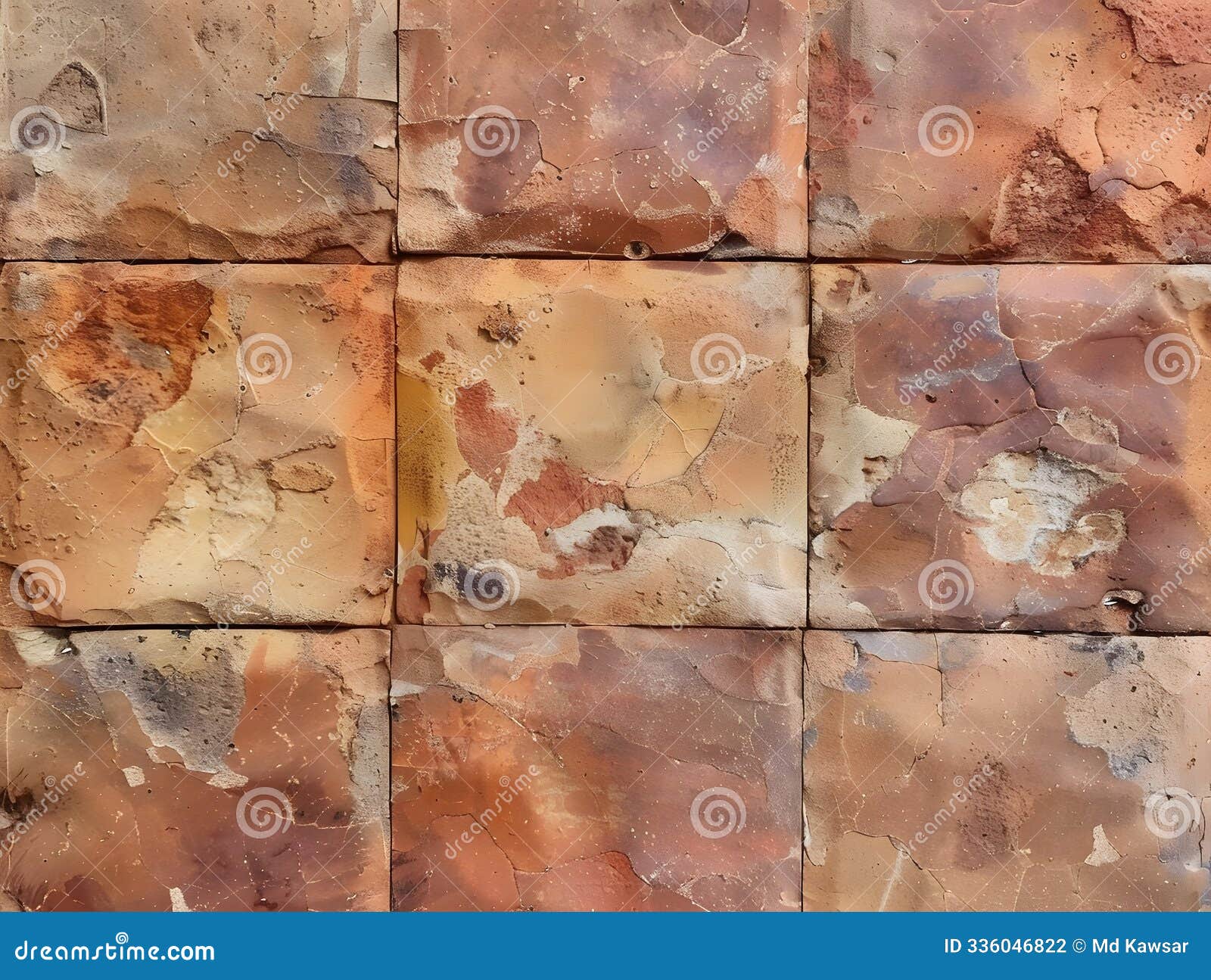 Terracotta Tile Wall Texture Background Stock Illustration ...